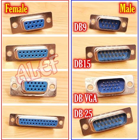 Jual Konektor Db Male Female Db9 Db15 Vga Db25 Soket Db 9 15 25 Socket