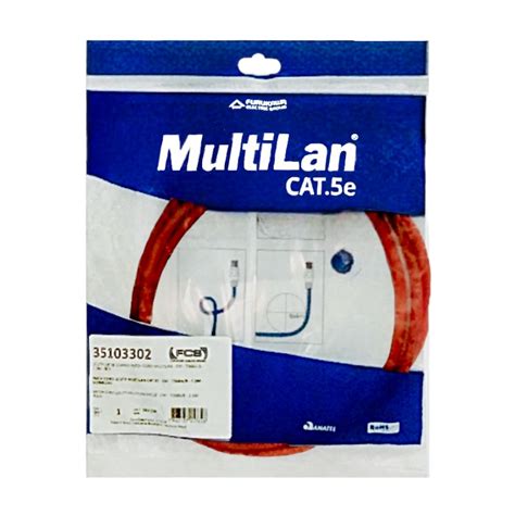 Patch Cord Cat5e 1 5M Furukawa Multilan Vermelho