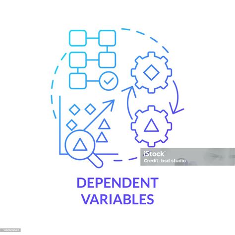 Ilustración De Variables Dependientes Icono De Concepto De Degradado Azul Y Más Vectores Libres
