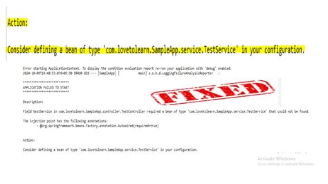 Consider Defining A Bean Of Type In Your Configuration Youtube