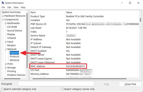 Find Mac Address Windows 11