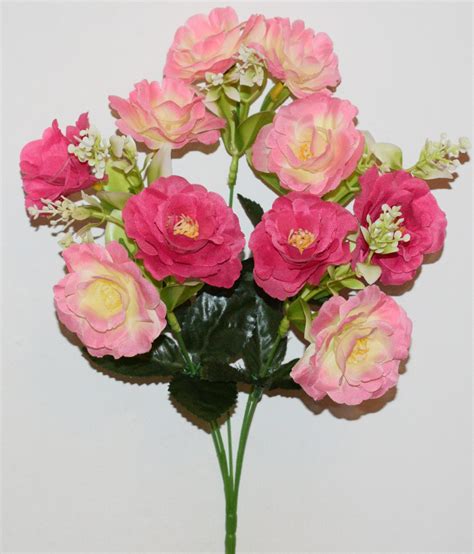 Искусственные цветы Роза камелия цветная 10 ка не прес R 1707 ИСКУССТВЕННЫЕ ЦВЕТЫ ПИОН