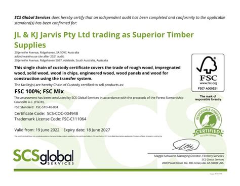 Fsc Certificate 1 Superior Timber Supplies
