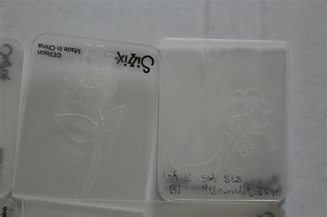 Sizzix Cuttlebug Embossing Folders Flowers Borders Frames Lot Of 8