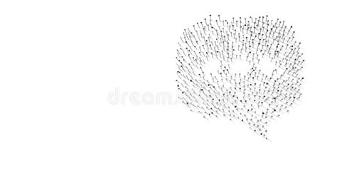 3d Rendering Symbol Of Rounded Chat Bubble Wrapped In Gold Foil On Dark