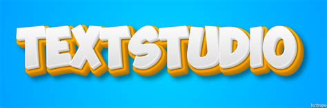 Textstudio Yellow White 3d Text Effect Generator