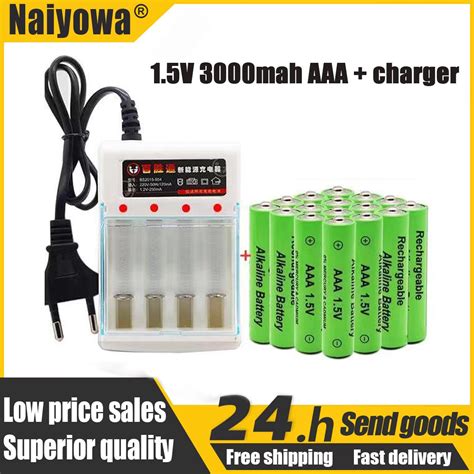 100 Aaa 알카라인 배터리 충전식 배터리 원격 제어 장난감 배터리 연기 경보 충전기 포함 3000mah 15v Aliexpress