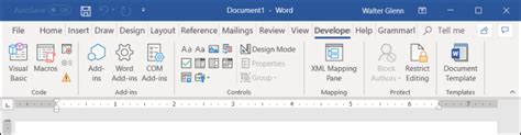microsoft word developer tab design mode the best developer images