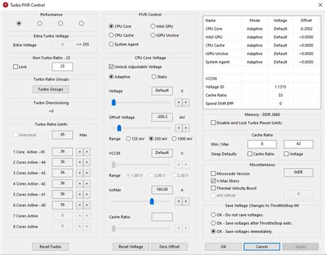 Undervolt First Time Using Throttlestop Are Those Good Settings