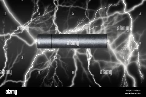 3d Illustration Lithium Metal Battery The Battery Provides The