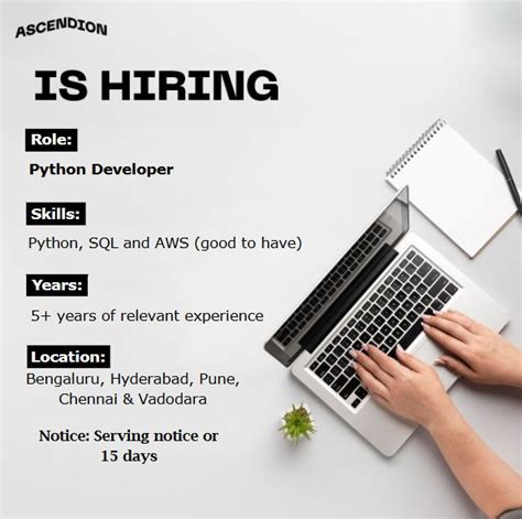 Hiring Pythondeveloper Ascendion Vishal Patil