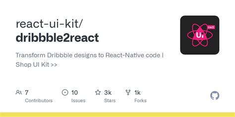 Github React Ui Kitdribbble2react Transform Dribbble Designs To React Native Code Shop Ui