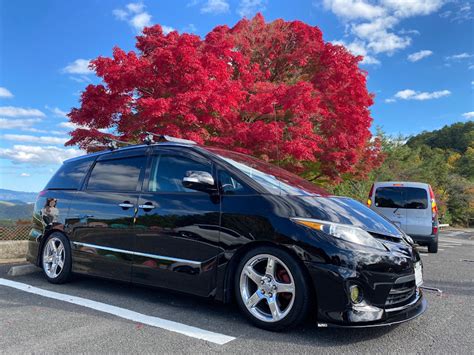 エスティマのE ProminenceMasaStyle仮想USDM純正ホイール流用の世界紅葉ドライブに関するカスタム事例車の