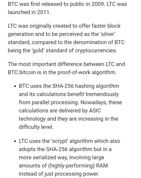 Difference Between BTC And LTC Crypto World CryptoTalk Org
