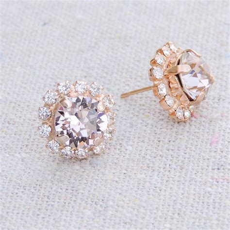 Swarovski Blush Pink Brilliant Diamond Cut Crystal Faux Etsy