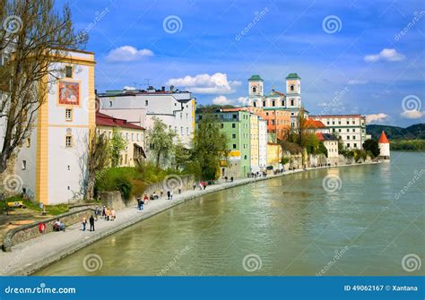 Passau On Danube River Germany Stock Image Image Of House Summer
