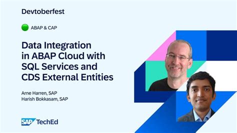 Yogananda M On Linkedin 🟢 Data Integration In Abap Cloud With Sql Services And Cds External…