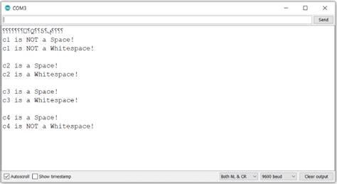 在 Arduino 中检查一个字符是否是空格空白 技术教程 在 Arduino 中检查一个字符是否是空格空白 技术教程