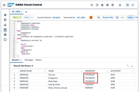 Query The Database Using Sql Statements Sap Tutorials