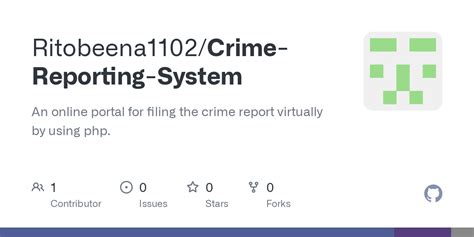 Github Ritobeena1102crime Reporting System An Online Portal For