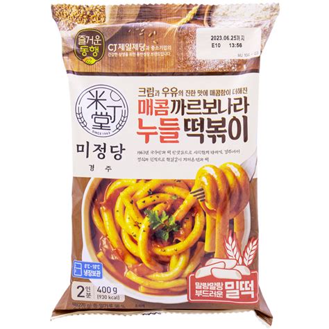 CJ 매콤까르보나라누들떡볶이400g 배민스토어