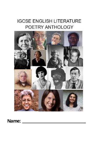 Igcse English Literature Songs Of Ourselves Volume 2 Part 3 Scheme Of Work 0475 Cambridge