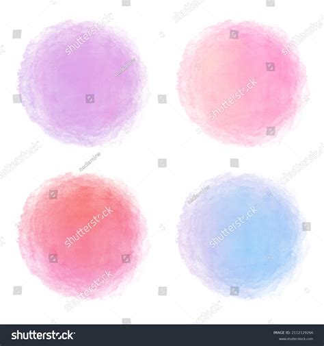 파스텔 레인보우 색상의 워터컬러 팔레트 Aquarelle 스톡 일러스트 2112129266 Shutterstock