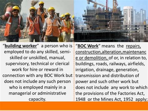 Presentation On Bocw Act Pptx