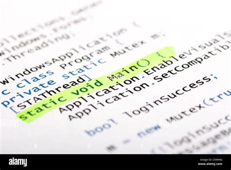 Computer Code Csharp Stock Photo Alamy