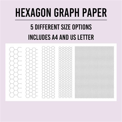 Hexagon Graph Paper Etsy