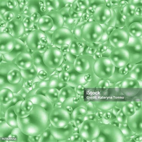 크기가 다른 진주 녹색 공이 흩어져 있습니다 현대 아름 다운 배경입니다 3d 그림 3d 렌더링 10회 3차원 형태에 대한 스톡 벡터 아트 및 기타 이미지 Istock