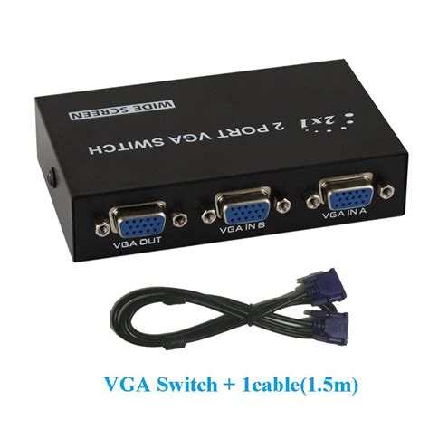 Port VGA Switch PCs Share A Monitor Display Sc Vicedeal