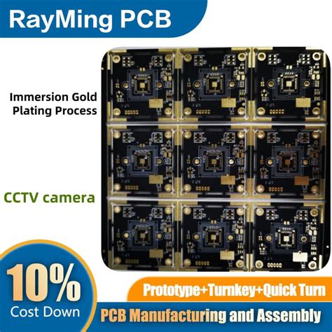 Rayming Immersion Gold Plating Process For Cctv Camera Pcb Rayming Pcb