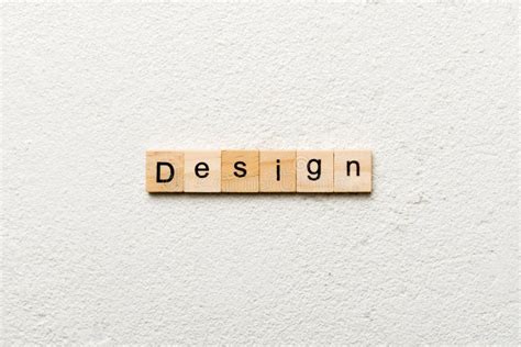 Design Word Written On Wood Block Design Text On Table Concept Stock