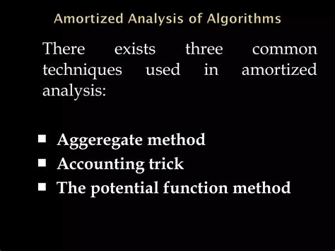 Amortized Analysis Of Algorithms Ppt