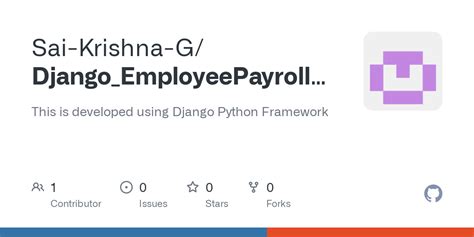 github sai krishna g django employeepayroll website this is developed using django python