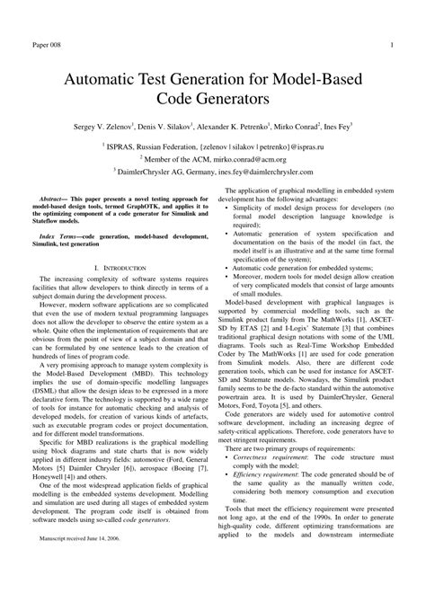 pdf automatic test generation for model based code generators