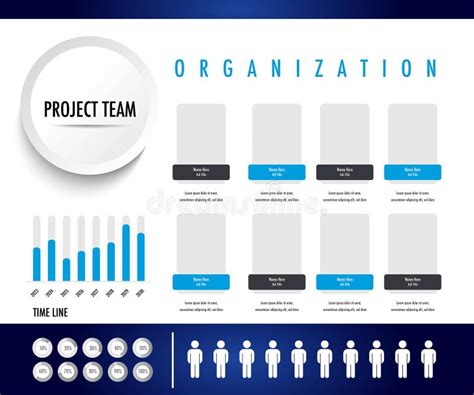 Infographic For Business Organization Project Team Chart Stock Illustration Illustration Of