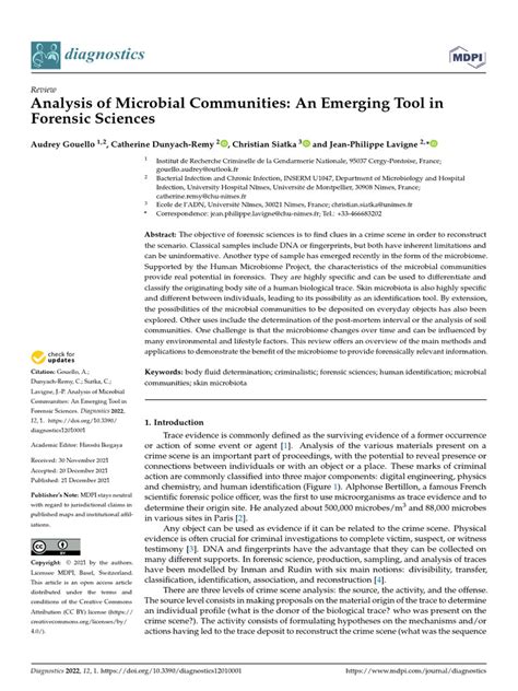 Analysis Of Microbial Communities An Emerging Tool In Pdf