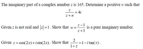 Solved The Imaginary Part Of A Complex Number Z Is Chegg