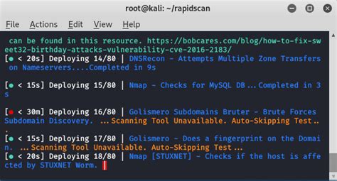 rapidscan the multi tool web vulnerability scanner in kali linux geeksforgeeks