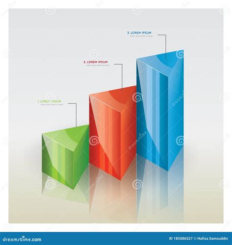 3d Graph Vector Illustration Decorative Design Stock Vector