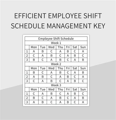 Employee Shift Schedule Template Excel Project Management Excel