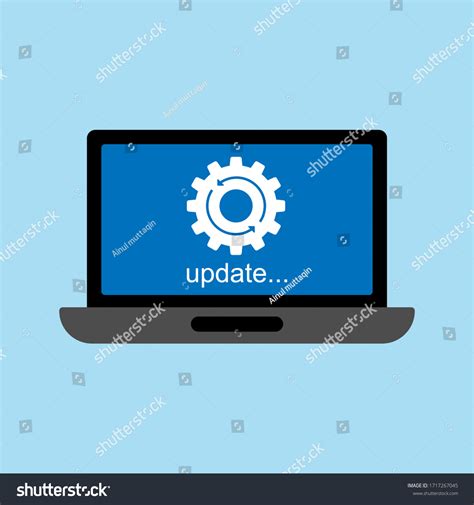 Update System Icon Concept Upgrade Application Stock Vector Royalty