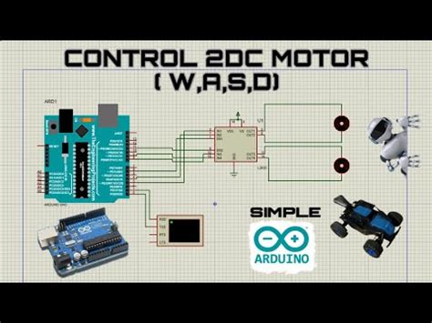Controlling DC MOTOR Using ARDUINO And L D Robot Car In Proteus YouTube