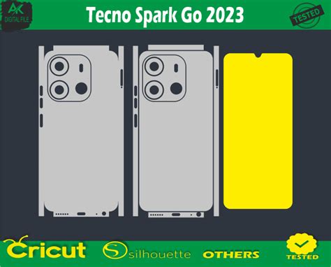 Tecno Spark Go Skin Vector Template