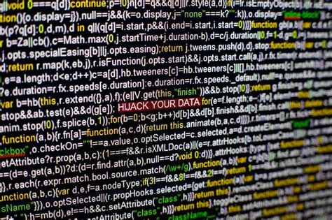 Premium Photo Macro Photo Of Computer Screen With Program Source Code And Highlighted Hijack