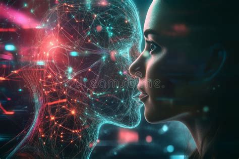 A Futuristic Smart Network Visualization Displaying Interconnected Ai Driven Digital Pathways