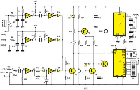 schema capteur pir