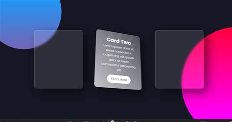 Real Glassmorphism Card Hover Effects